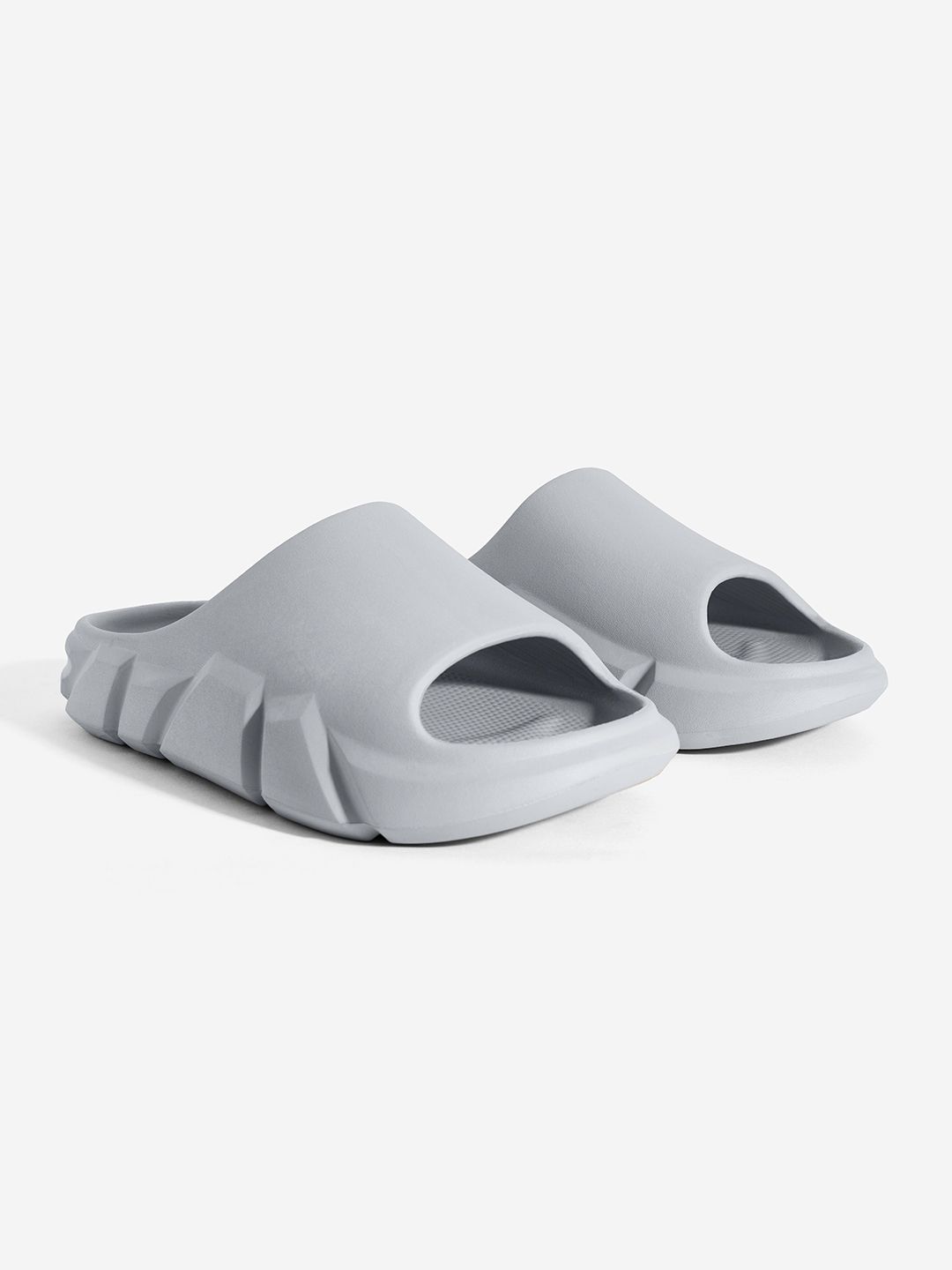 Buy Slides: Light Grey Men Sliders Online