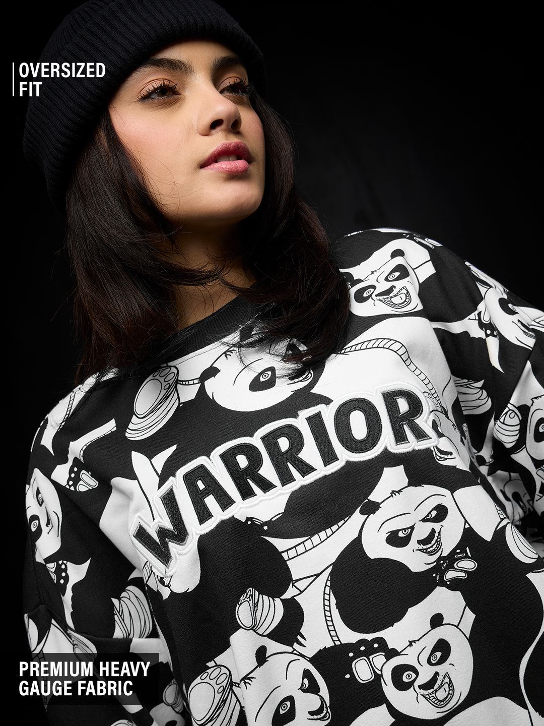 Buy Kung Fu Panda: Warrior Women Oversized Sweatshirts online at The ...