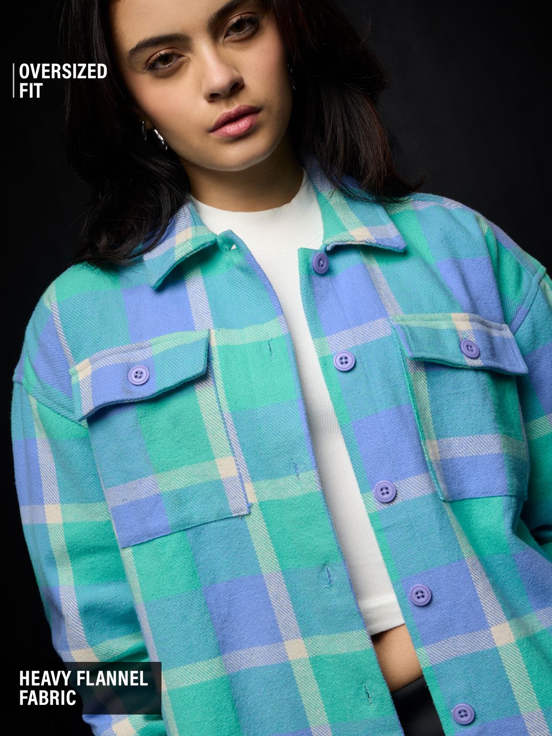 Buy Flannel And White Women Shackets online at The Souled Store.