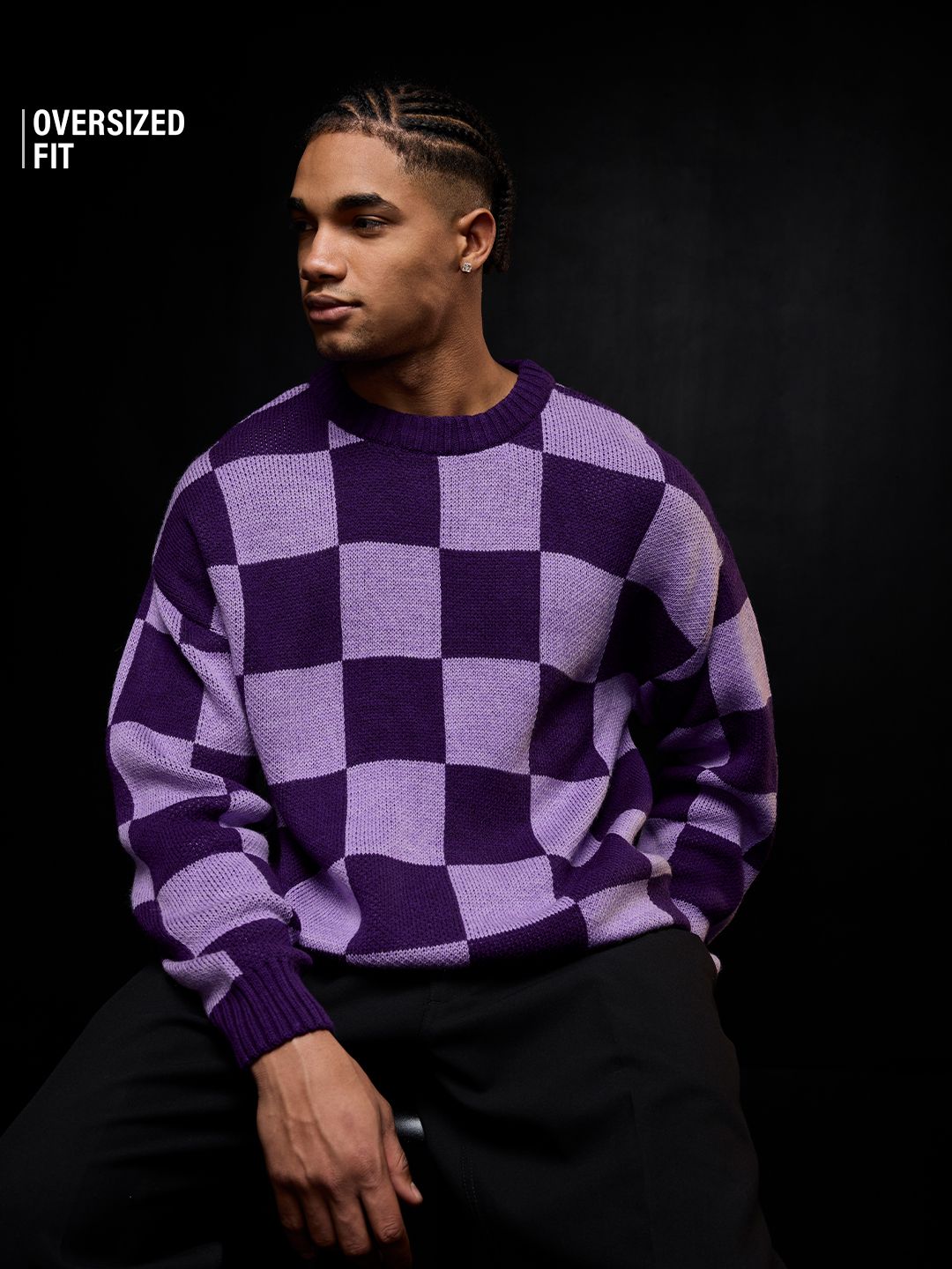 Buy TSS Originals: Violet Chess Mens Knitted Sweaters Online