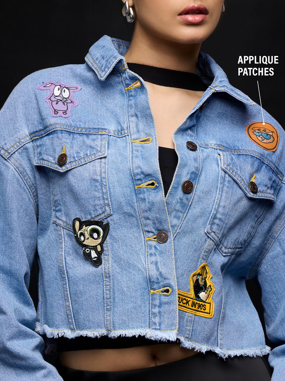 Buy Official Cartoon Network Stuck In 90's Women Denim Jacket Online