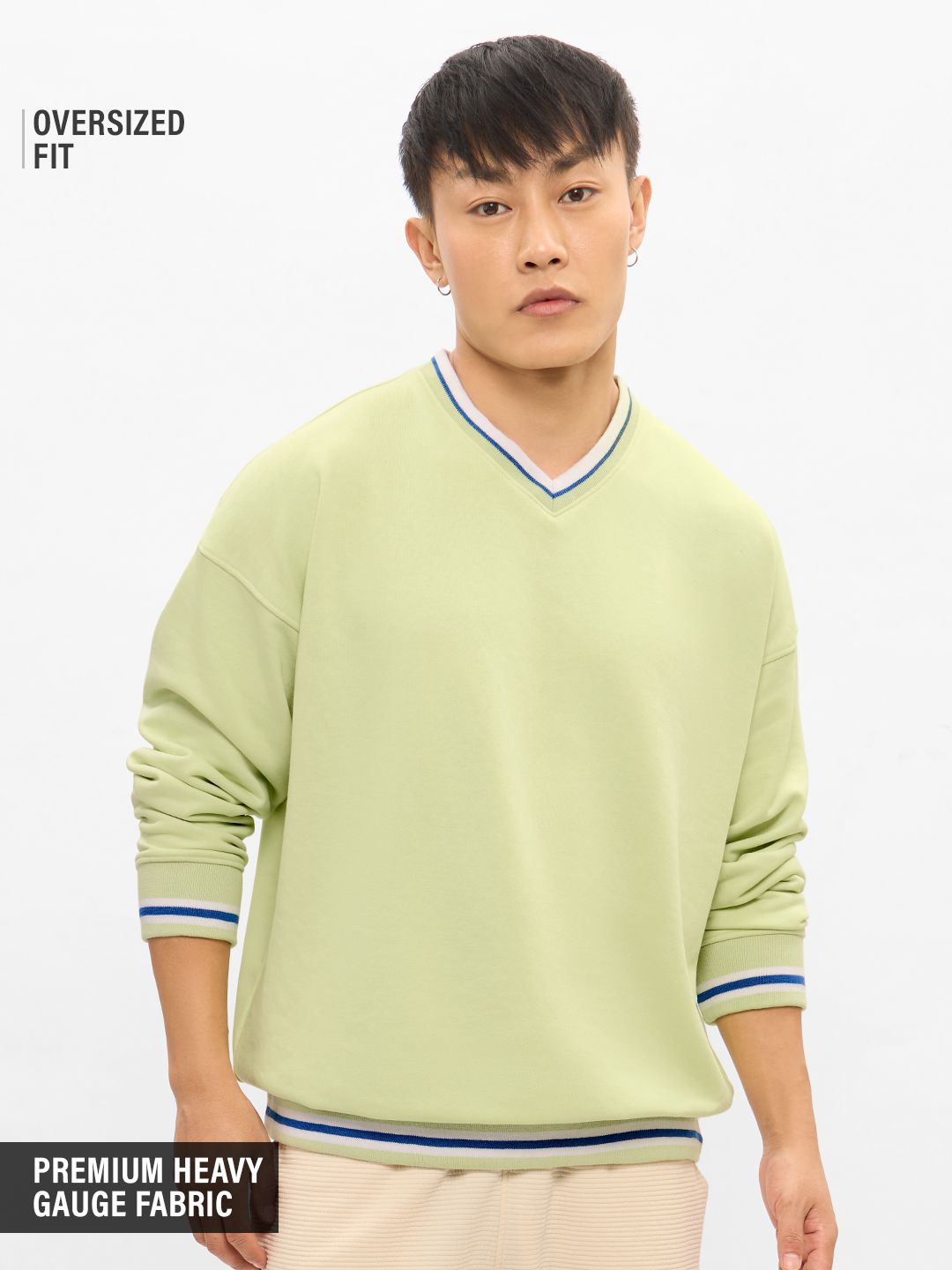 Buy TSS Originals: Minty White Mens Oversized Sweatshirts Online