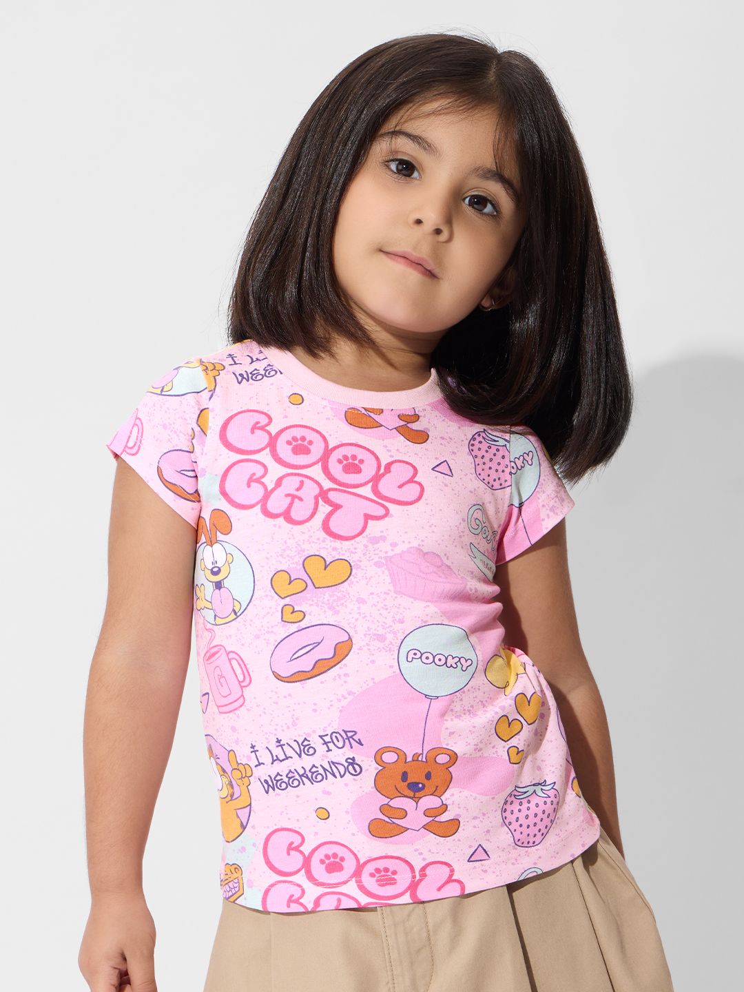 Buy Garfield: Cool Cat Girls T-shirts Online