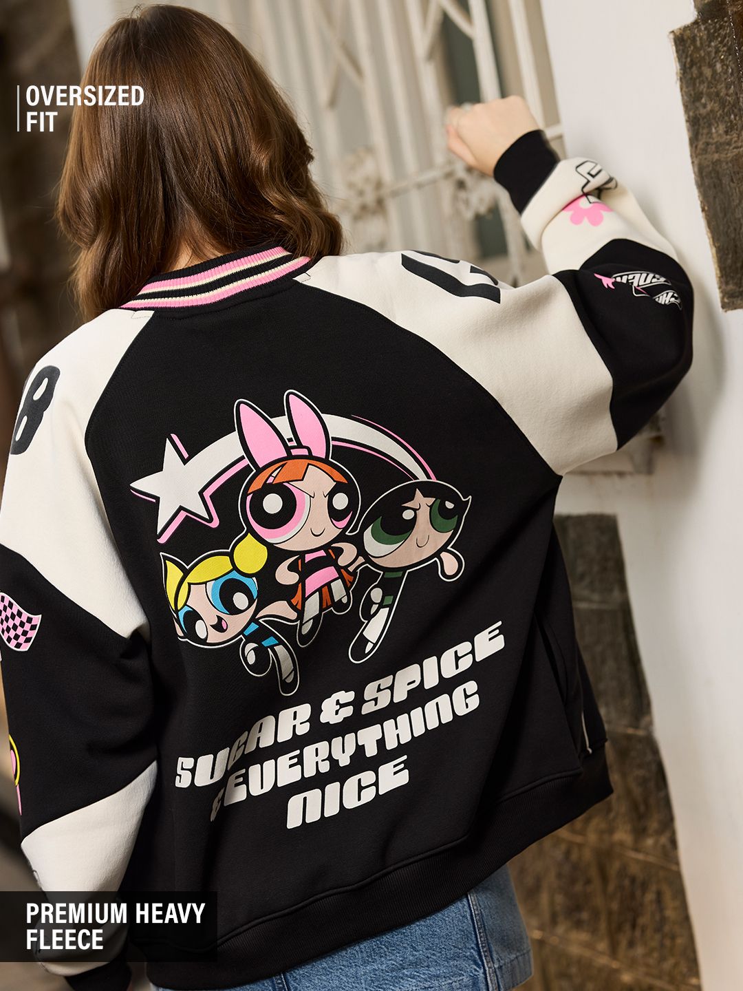Buy PPG: Racing Gear Women Oversized Varsity Jacket Online
