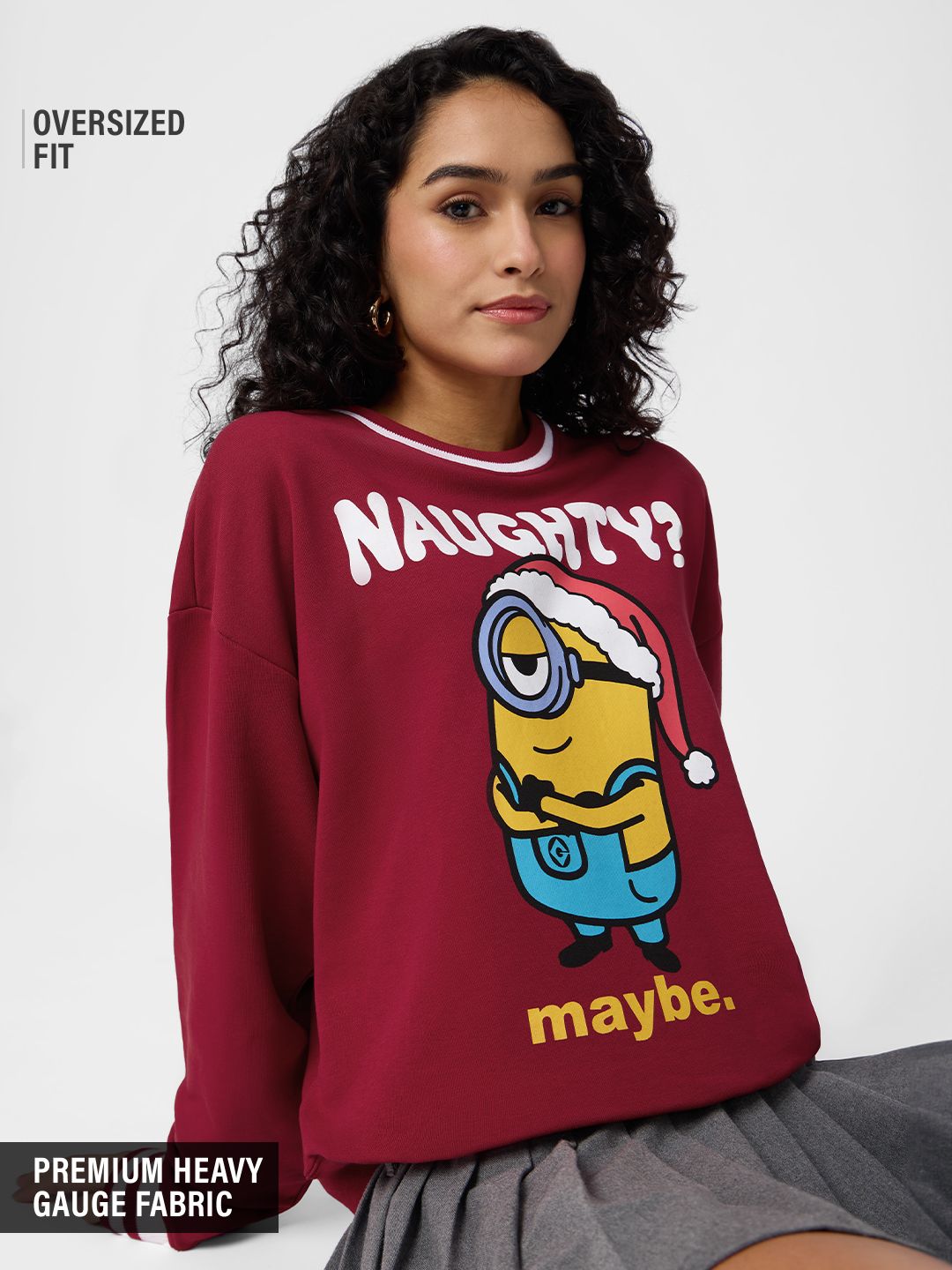 Buy Minions Naughty Women Oversized Sweatshirts Online