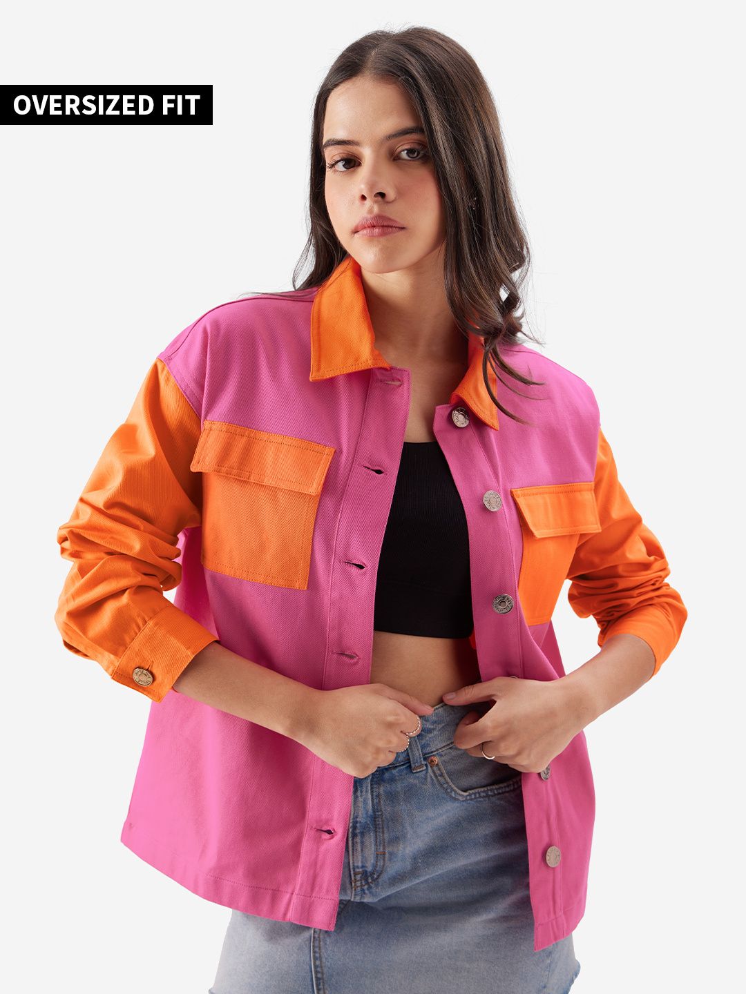 Buy Colorblock Shacket Women online at The Souled Store.