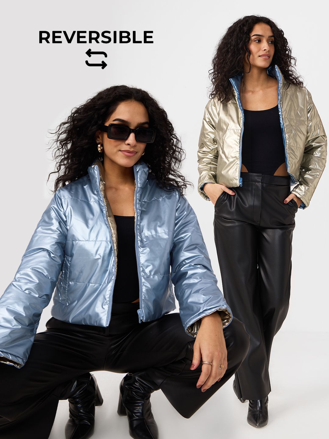 Buy Reversible Puffer: Moonshine Women Puffer Jackets Online