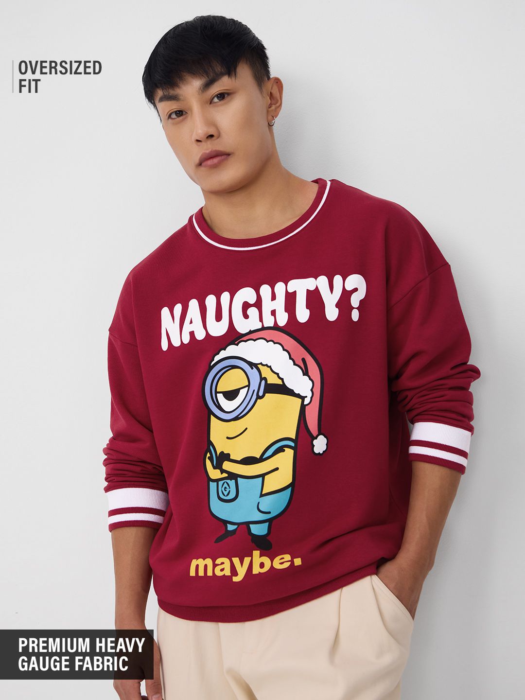 Buy Minions: Naughty Men Oversized Sweatshirts Online