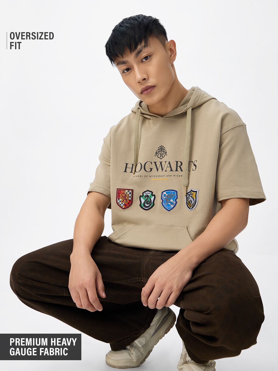 Buy Harry Potter: Hogwarts House Men Hooded T-shirts Online