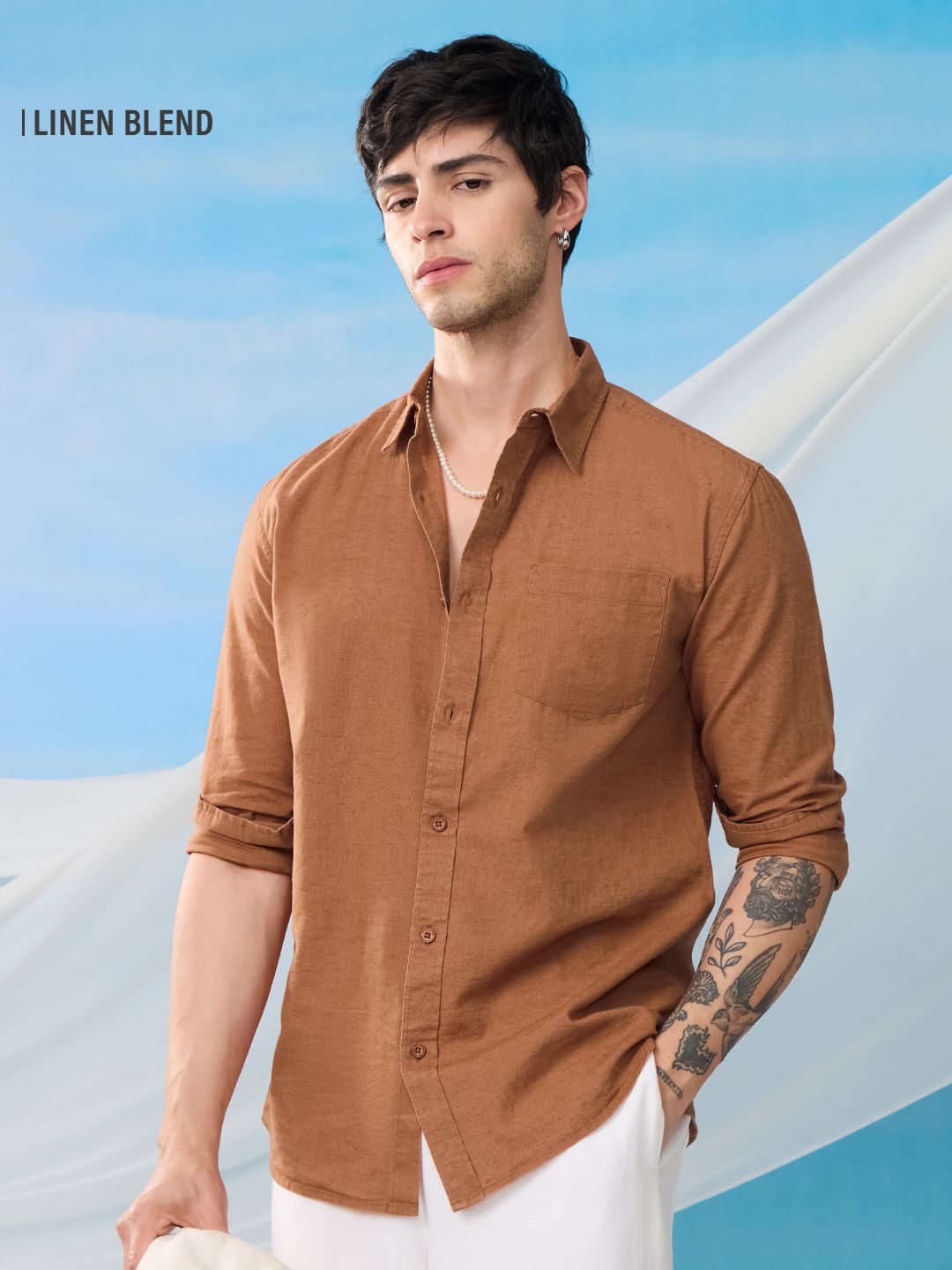 Buy Solids Rusty Red Men's Shirt Online