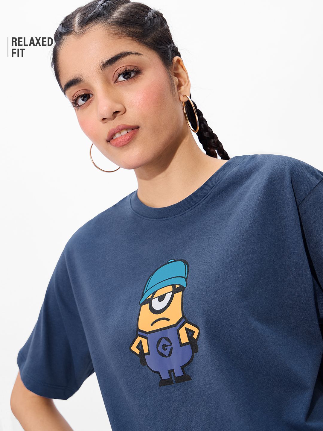 Buy Minions: I Love Gru Women Relaxed Fit T-Shirts Online
