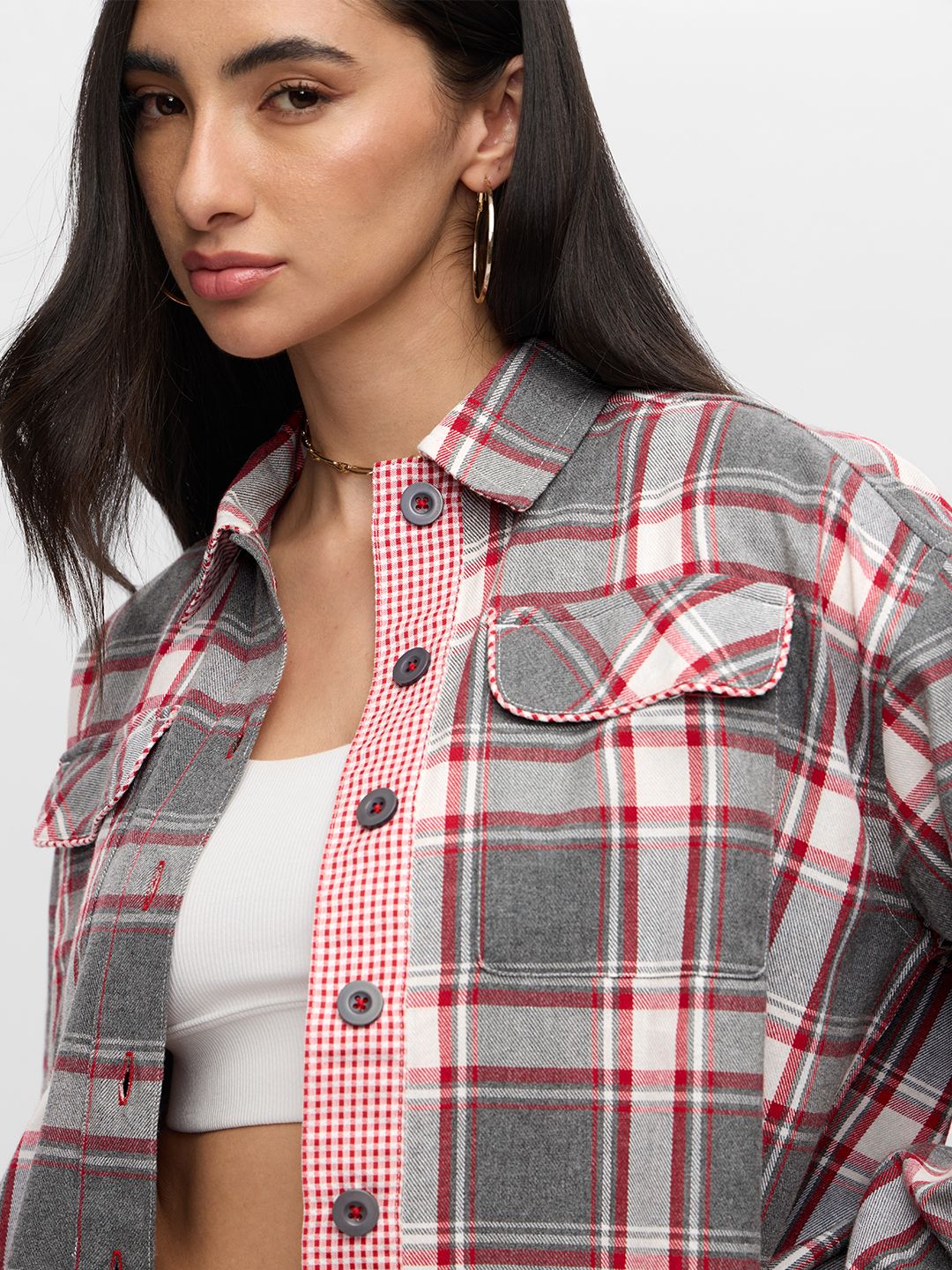 Buy Plaid: Garnet Women Shackets Online