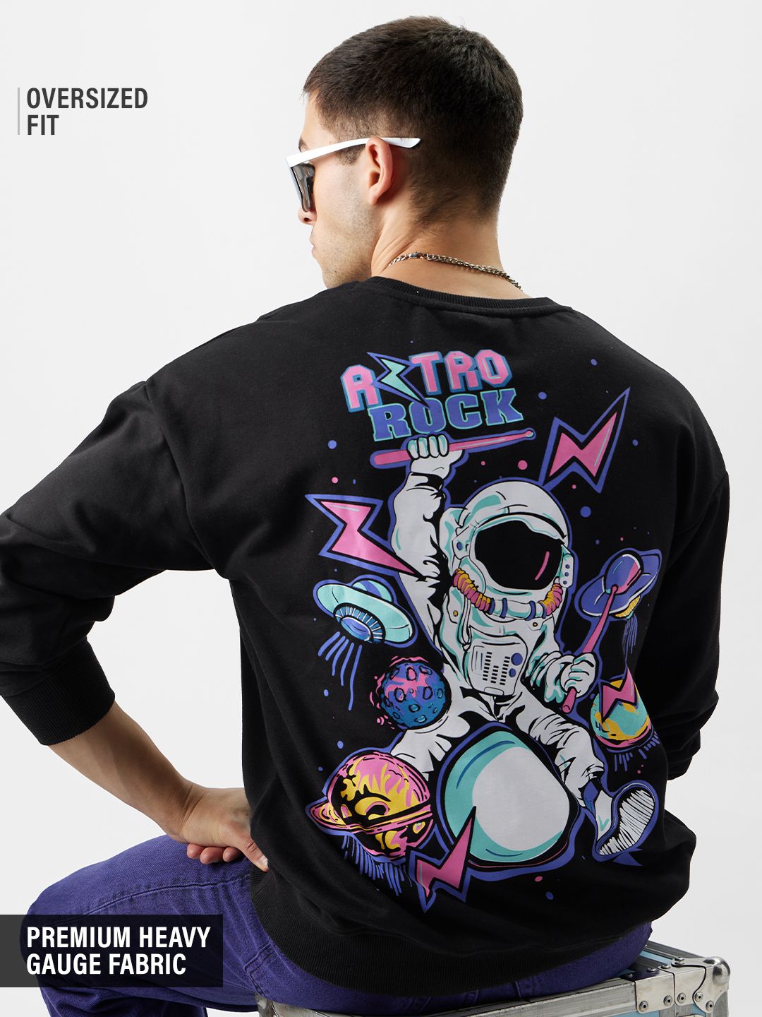 Buy TSS Originals: Astro Rock Mens Oversized Sweatshirt Online