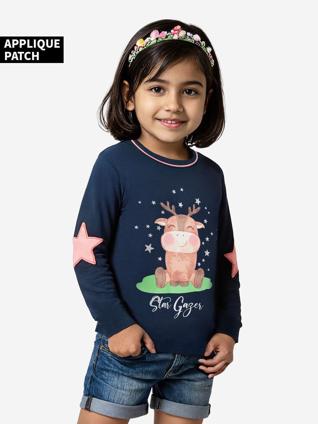Buy TSS Originals: Star Gazer Girls Full Sleeve T-shirts Online
