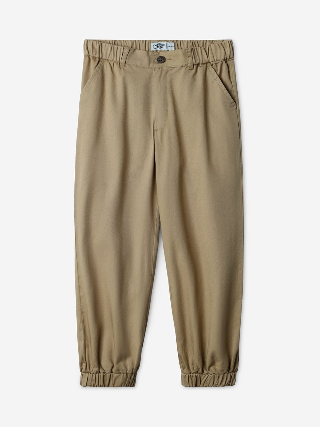 Buy Solids: Beige Breeze Girls Cotton Pants