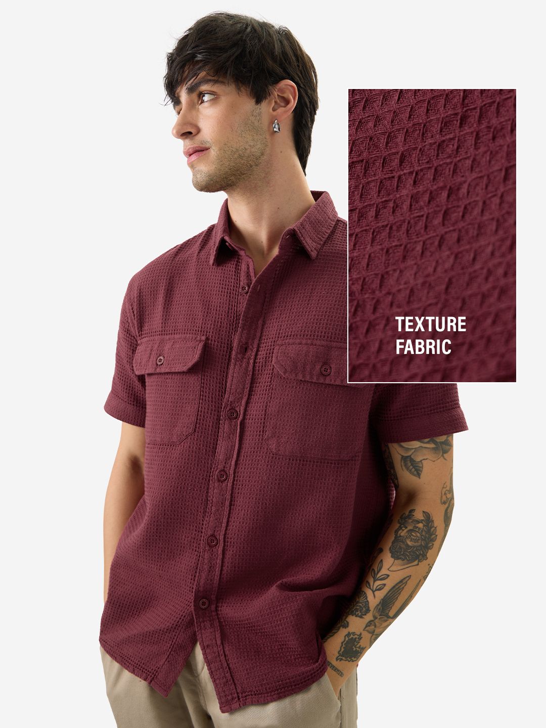 Buy Solids: Walnut Brown Men Holiday Shirt Online