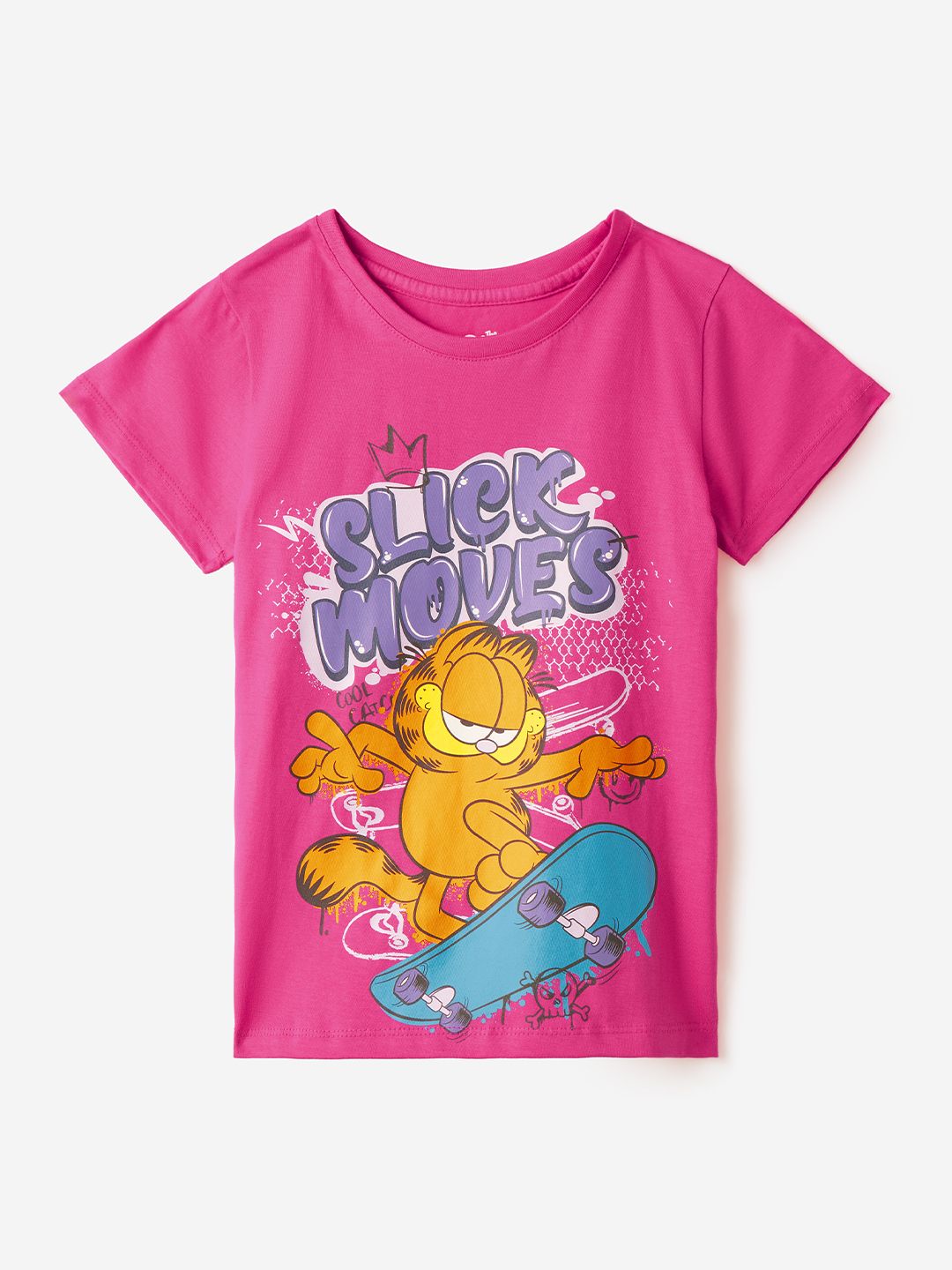Buy Garfield: Slick Moves Young Girls Cotton T-shirts Online