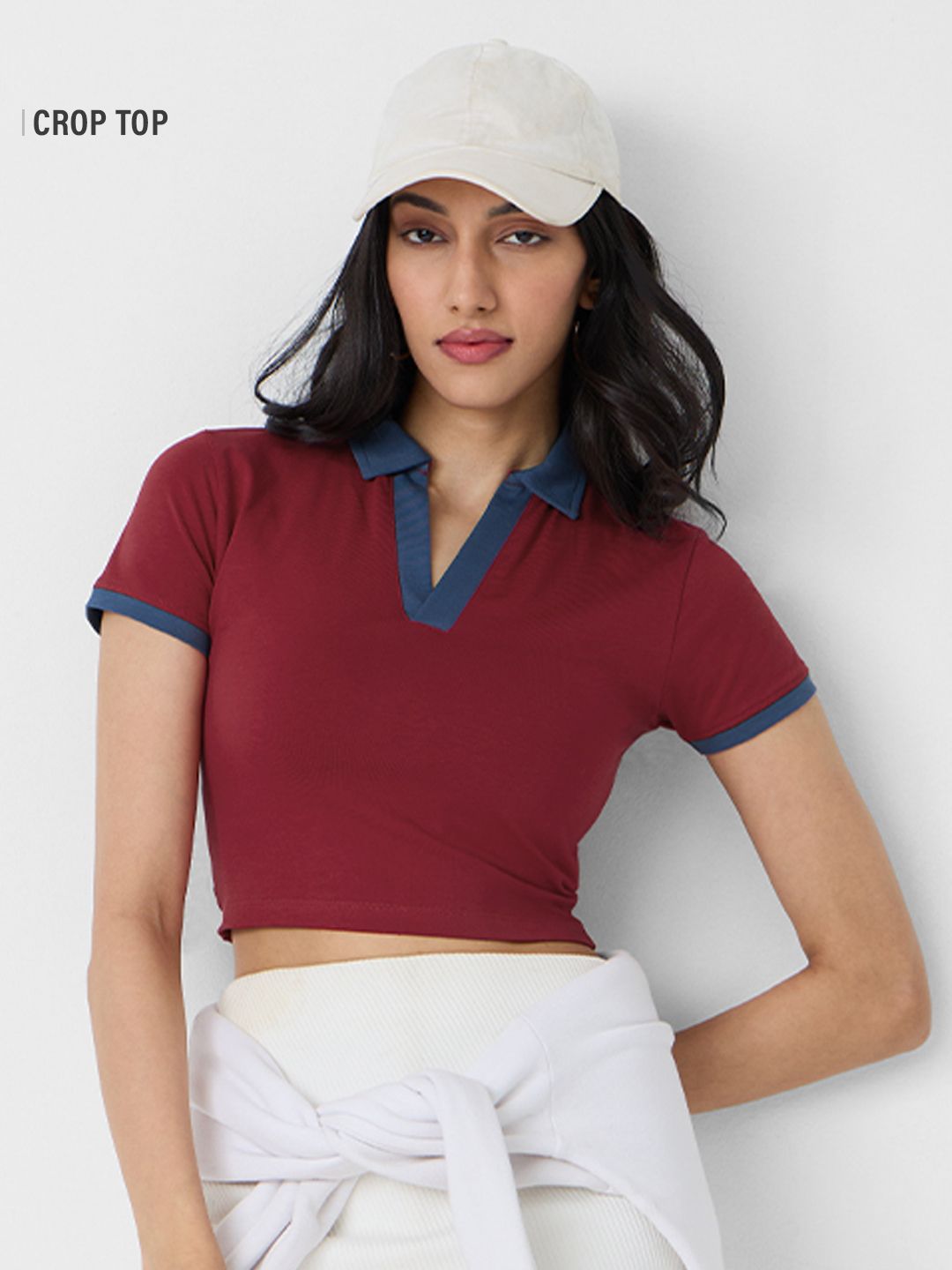 Buy Solids: Scarlet Women Cropped Polos Online