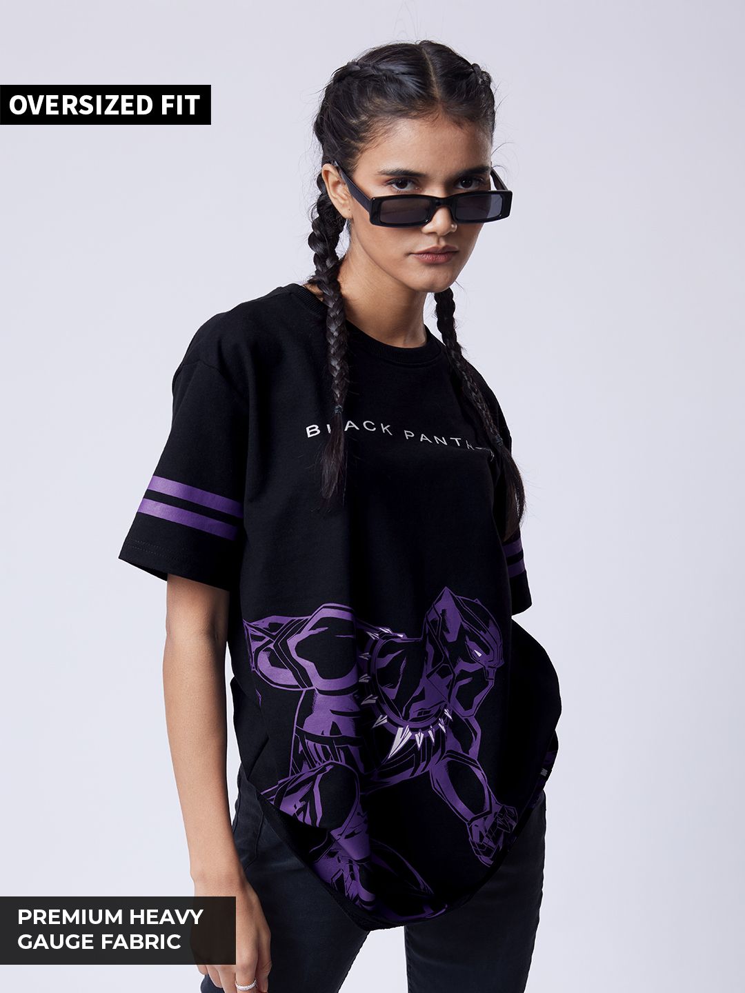 Buy Women Black Panther: Panther Power Boyfriend T-Shirts Online at The ...