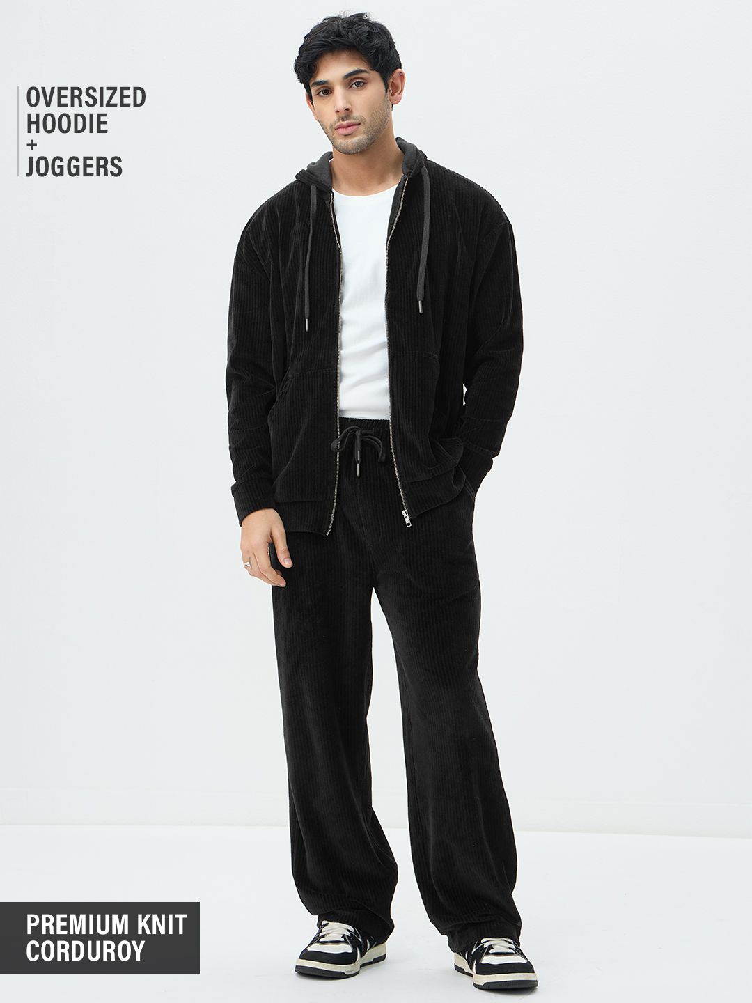 Corduroy Set: Black Men Co-ord Sets