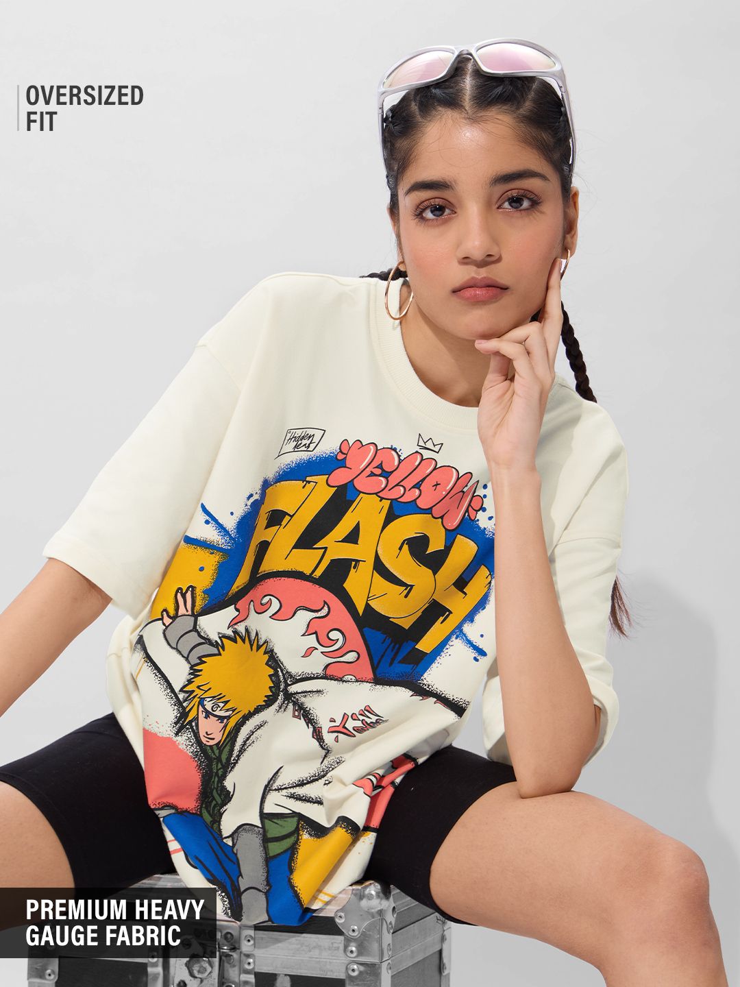 Buy Tom And Jerry: Powered By Cheese Women Oversized T-Shirts online at ...