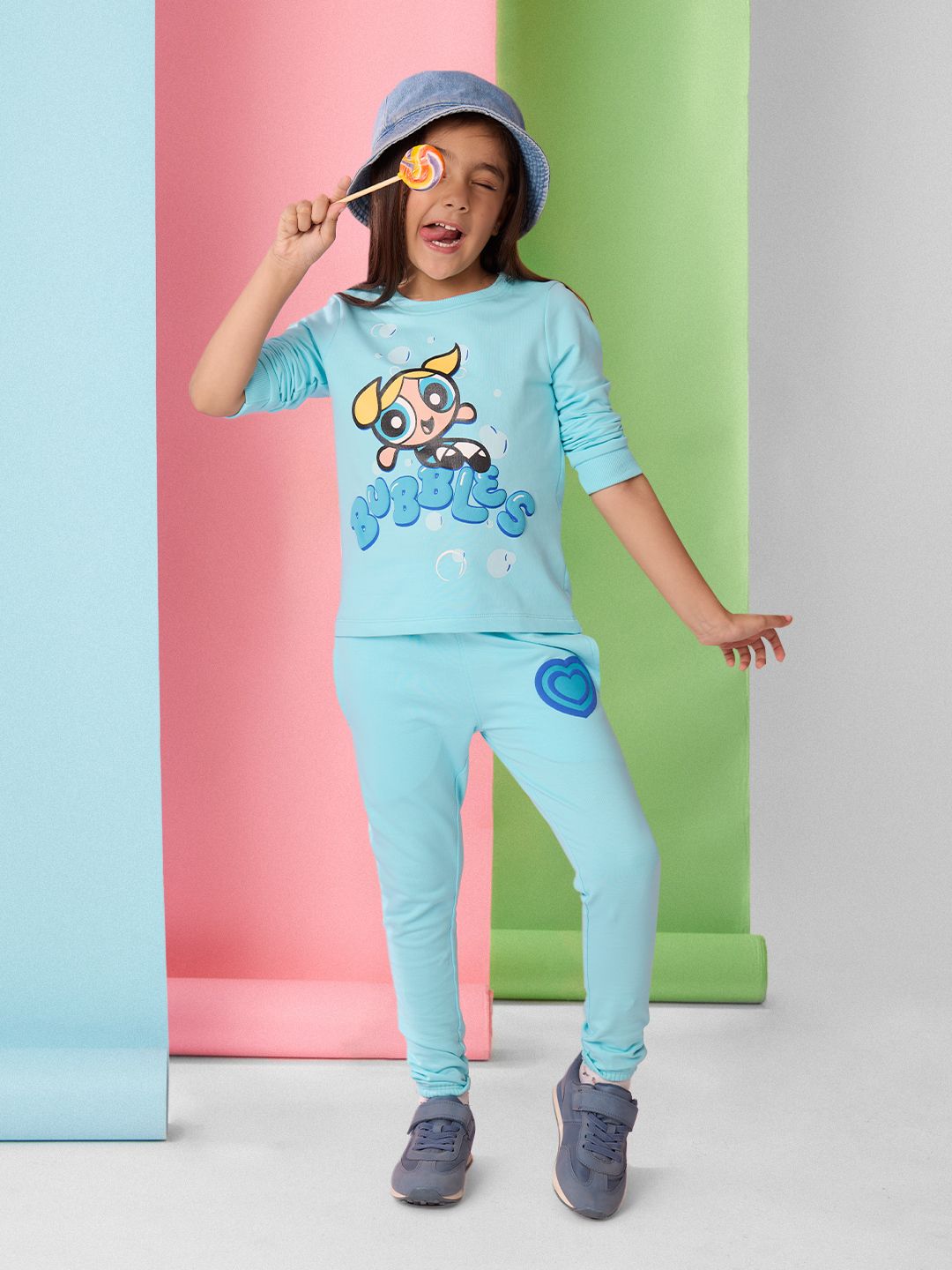 Powerpuff Girls: Girl Power Bubbles Set Girls Cotton Co-ord Sets