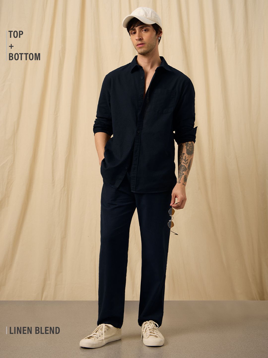 Cotton Linen Set: Twilight Men Co-ord Sets