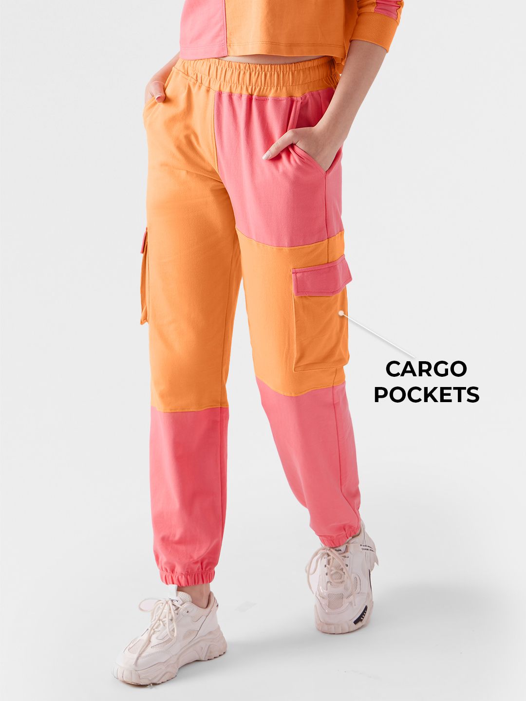 Buy Solids: Orange, Pink Colourblock Set Online