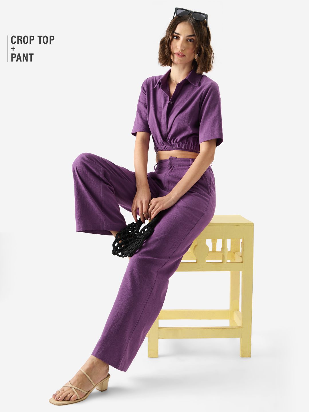Solids: Plum Set Women Co-ord Sets
