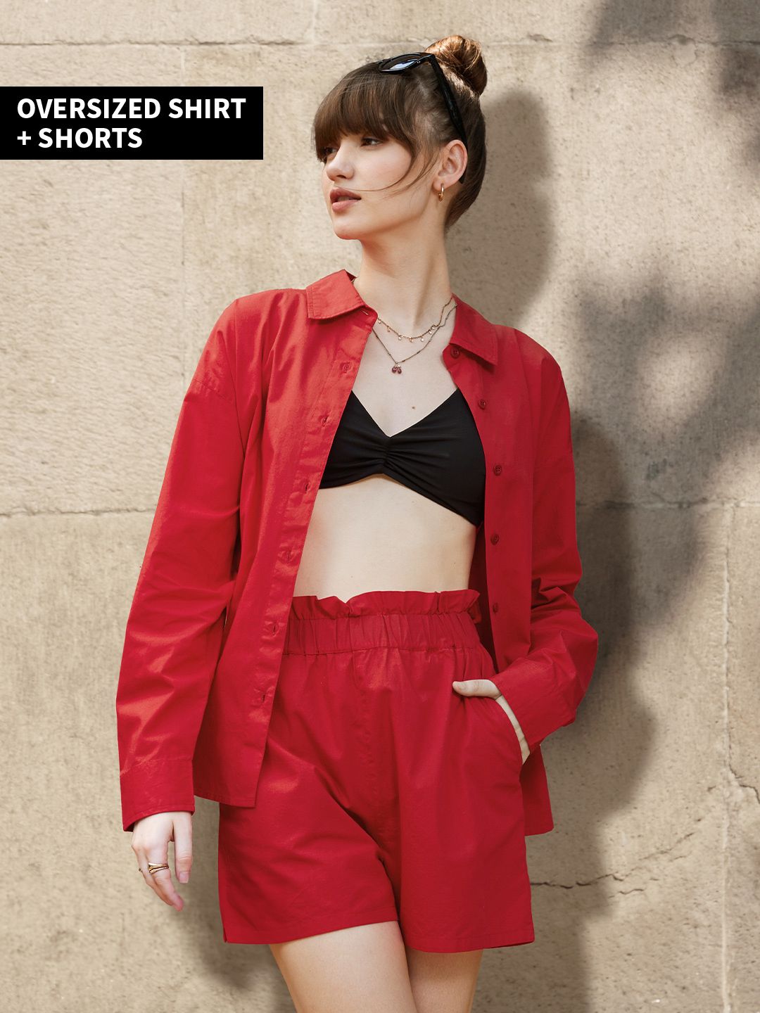 Buy Solids Classic Red Women's Set Online