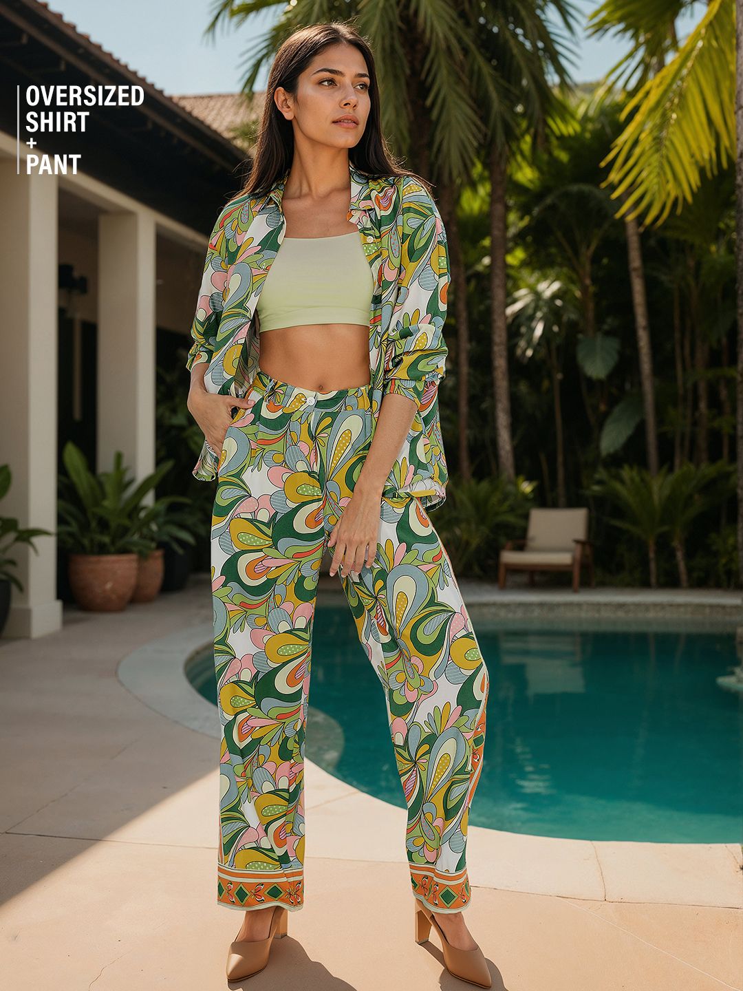 Buy Solids: Orange, Pink Colourblock Set Online