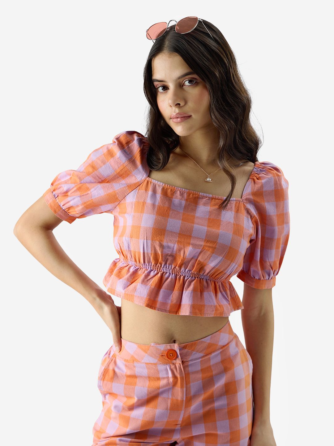 TSS Originals: Playful Plaid Set Women Co-ord Sets online